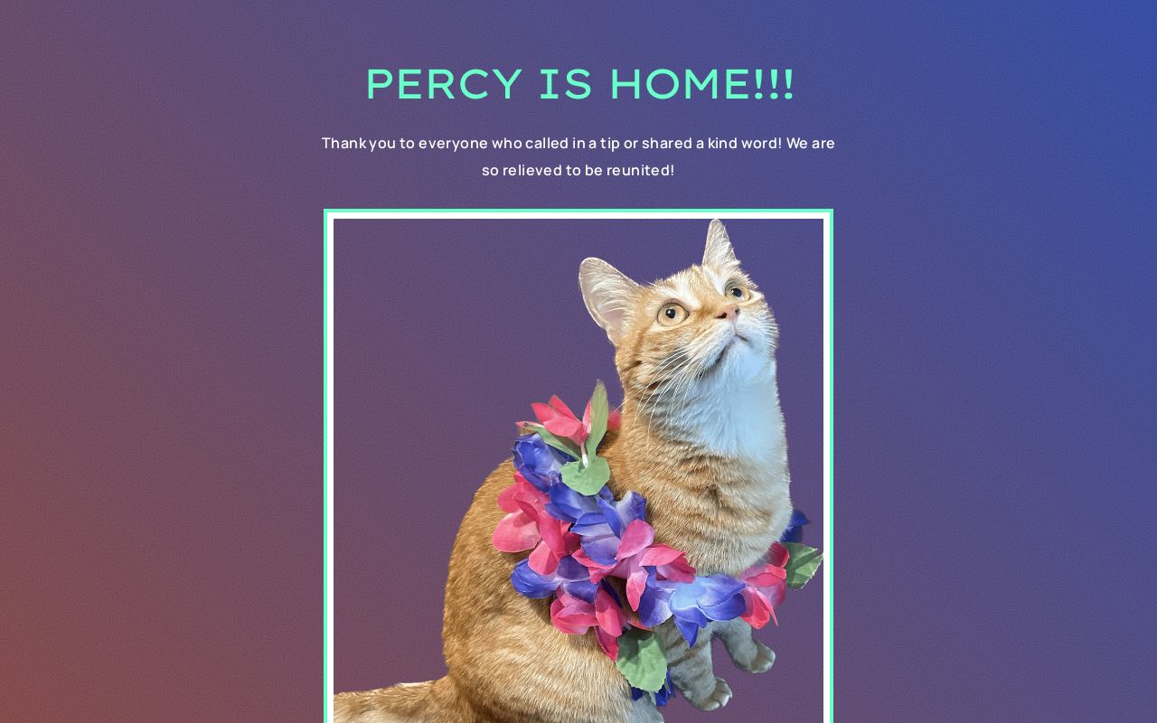 Bring Percy Home